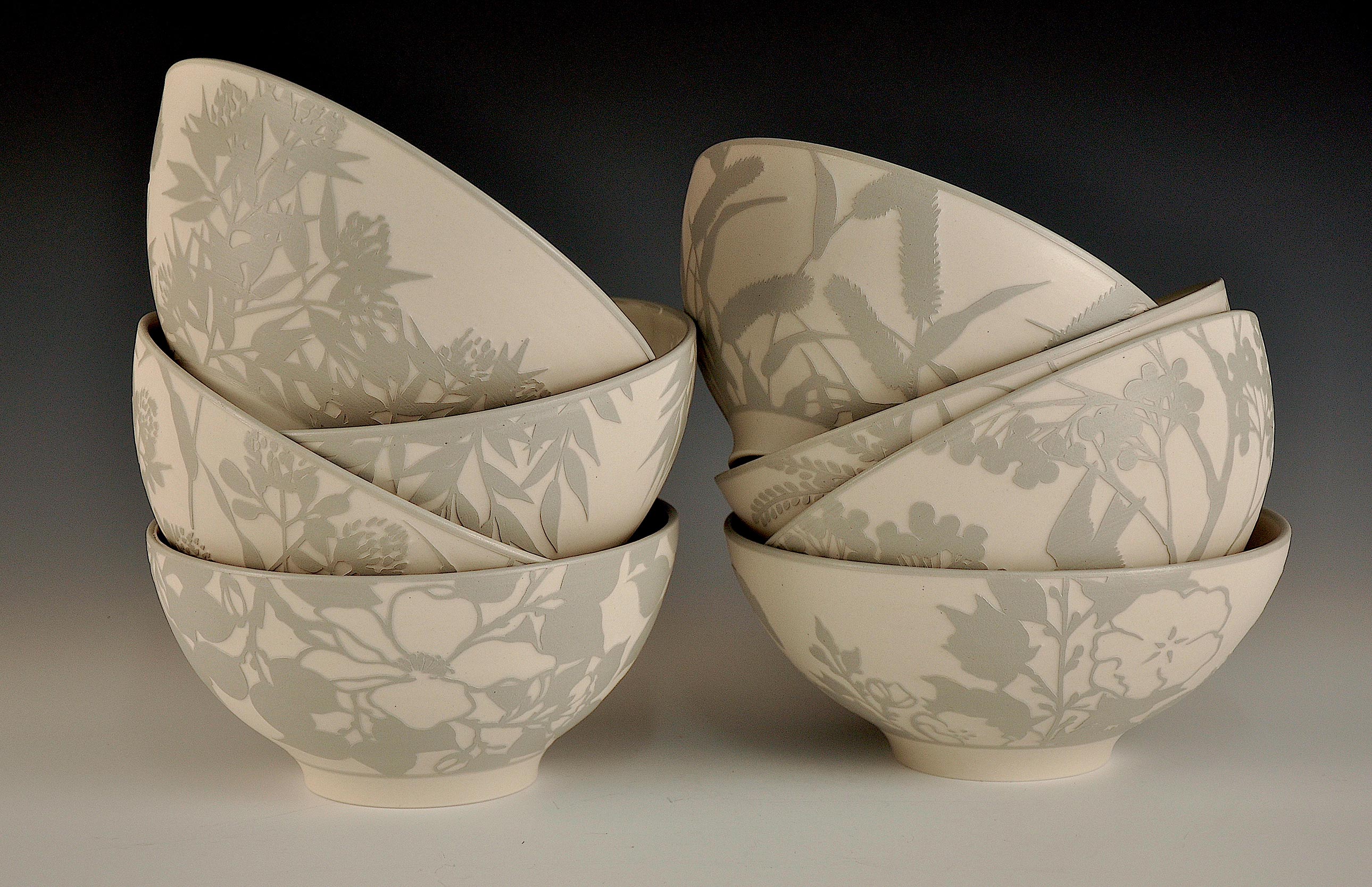 Etched Pottery - Katherine Hackl Pottery and Tiles