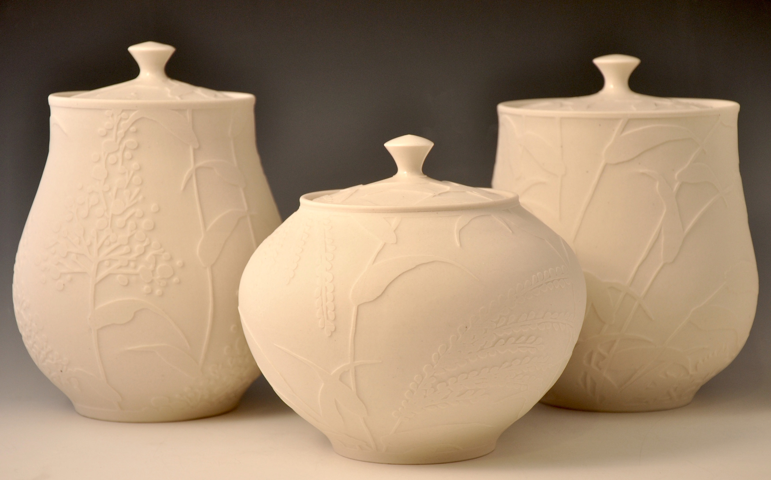 Etched Pottery - Katherine Hackl Pottery and Tiles